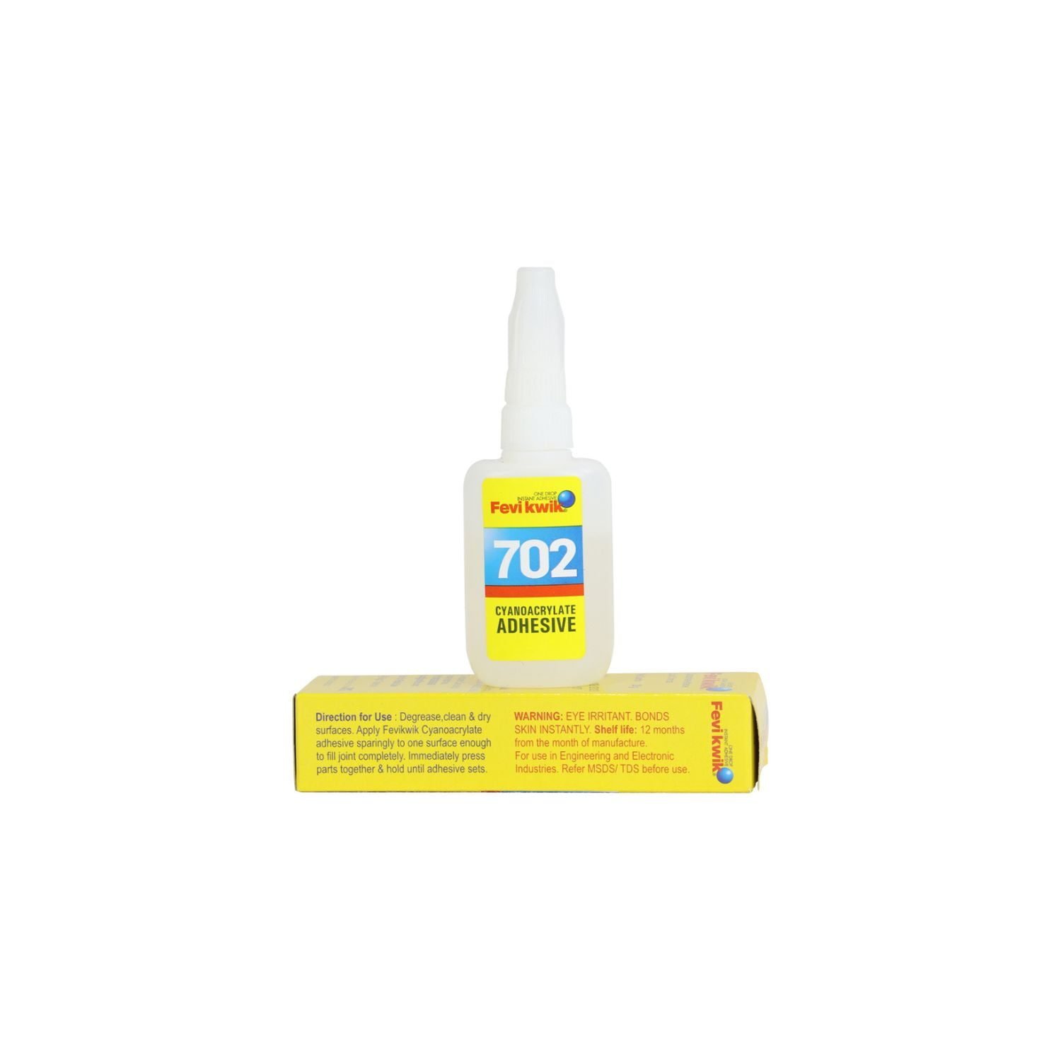 Pidilite - Fevikwik 702 | Cyanoacrylate Adhesive | Pack Of 10 - Safety Cart