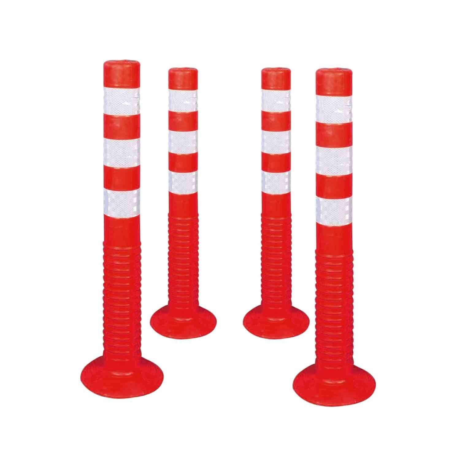 Buy Kunplast Flexible Spring post or Delineator | Red (Pack of 4)